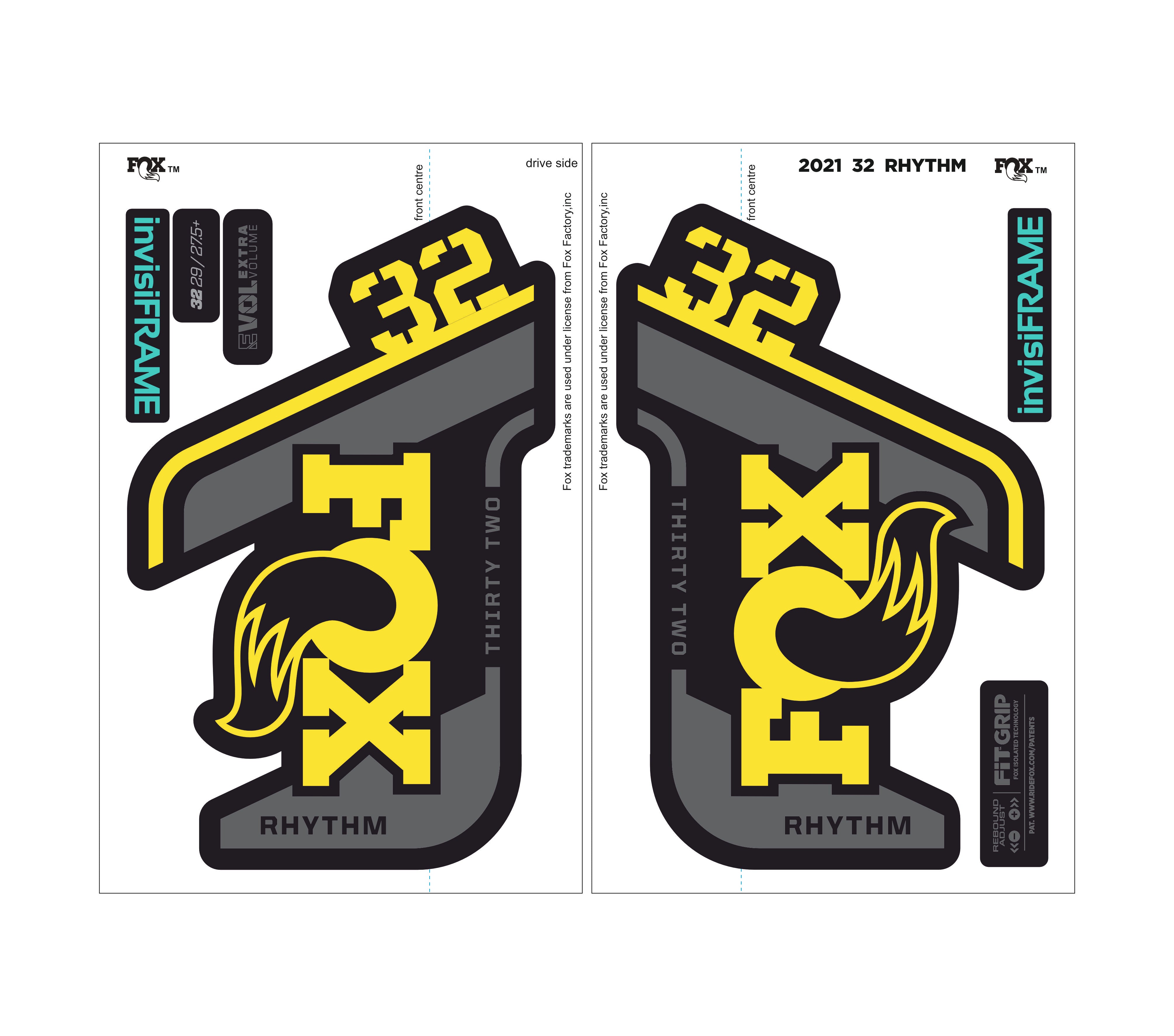 Fox 32 Rhythm 2021 decals – invisiframe