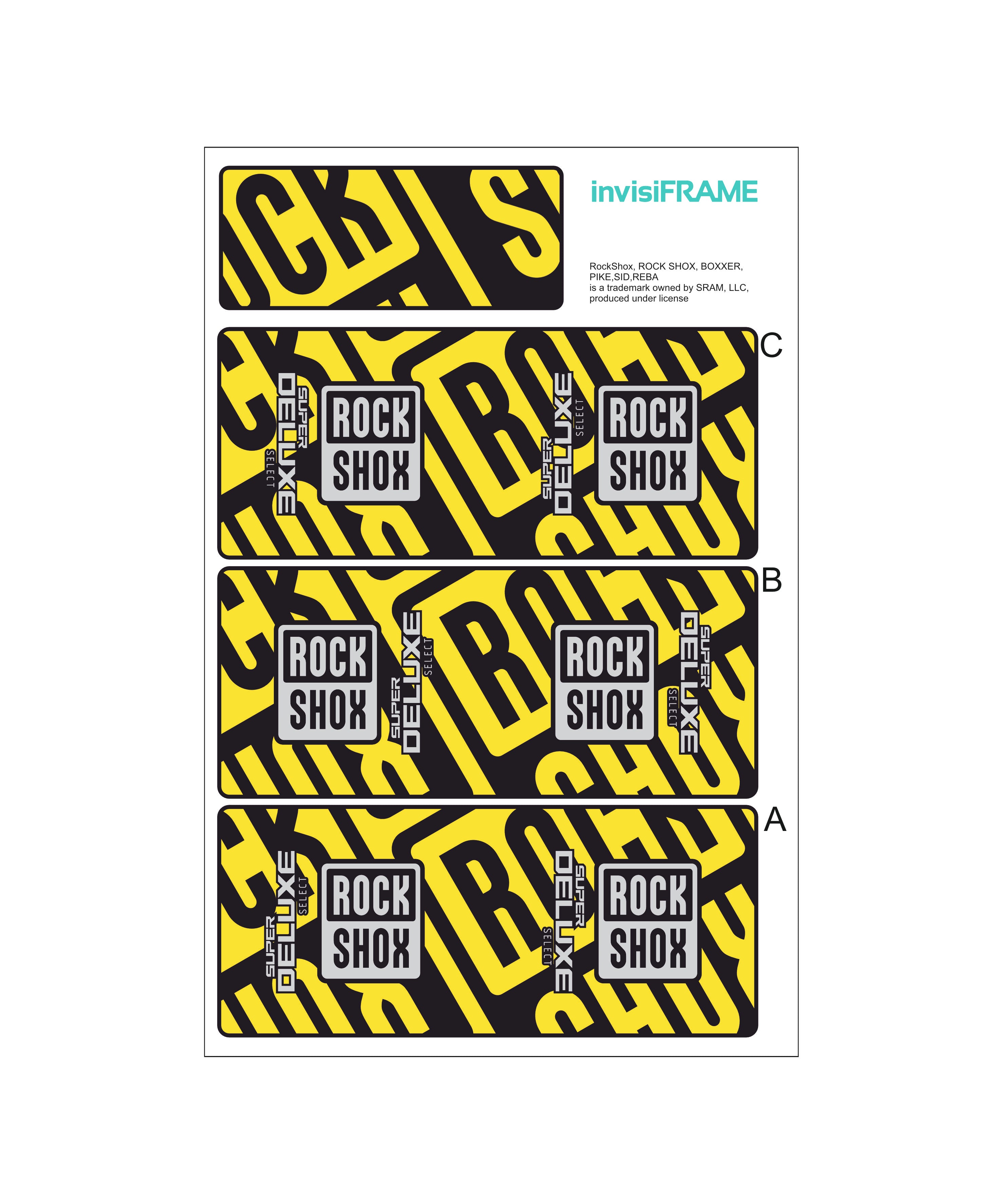 Rock Shox Super Deluxe Select Decals 2025 – invisiframe